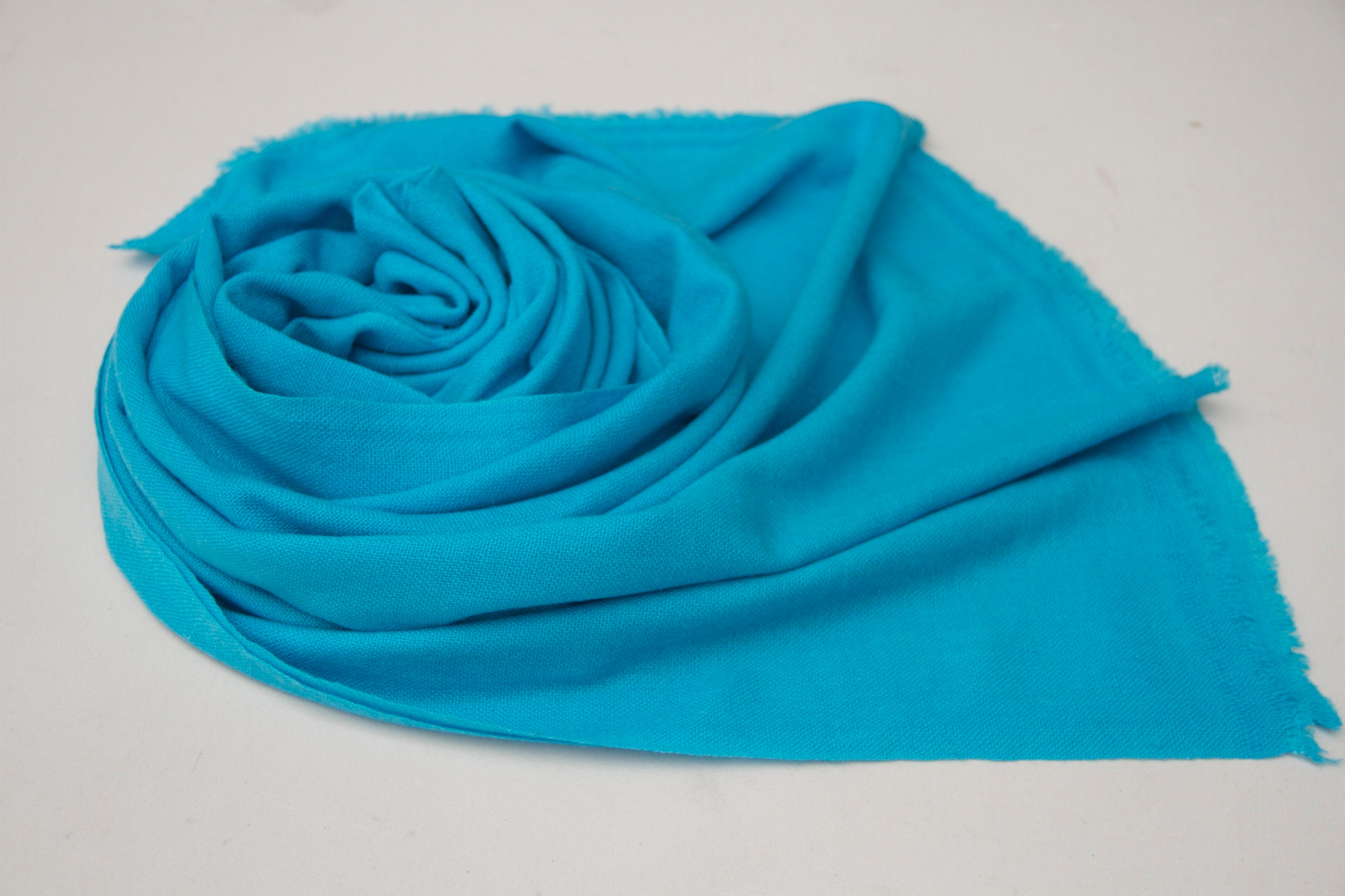 Turquoise Colour Shawl Wool Wrap Handmade Stoles Travel Scarf - Etsy