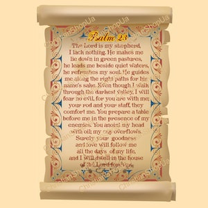 The Lord is My Shepherd Psalms Printable Bible Quotes, Motivational ...