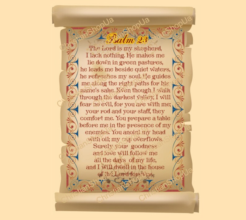 The Lord is My Shepherd Psalms Printable Bible Quotes, Motivational ...