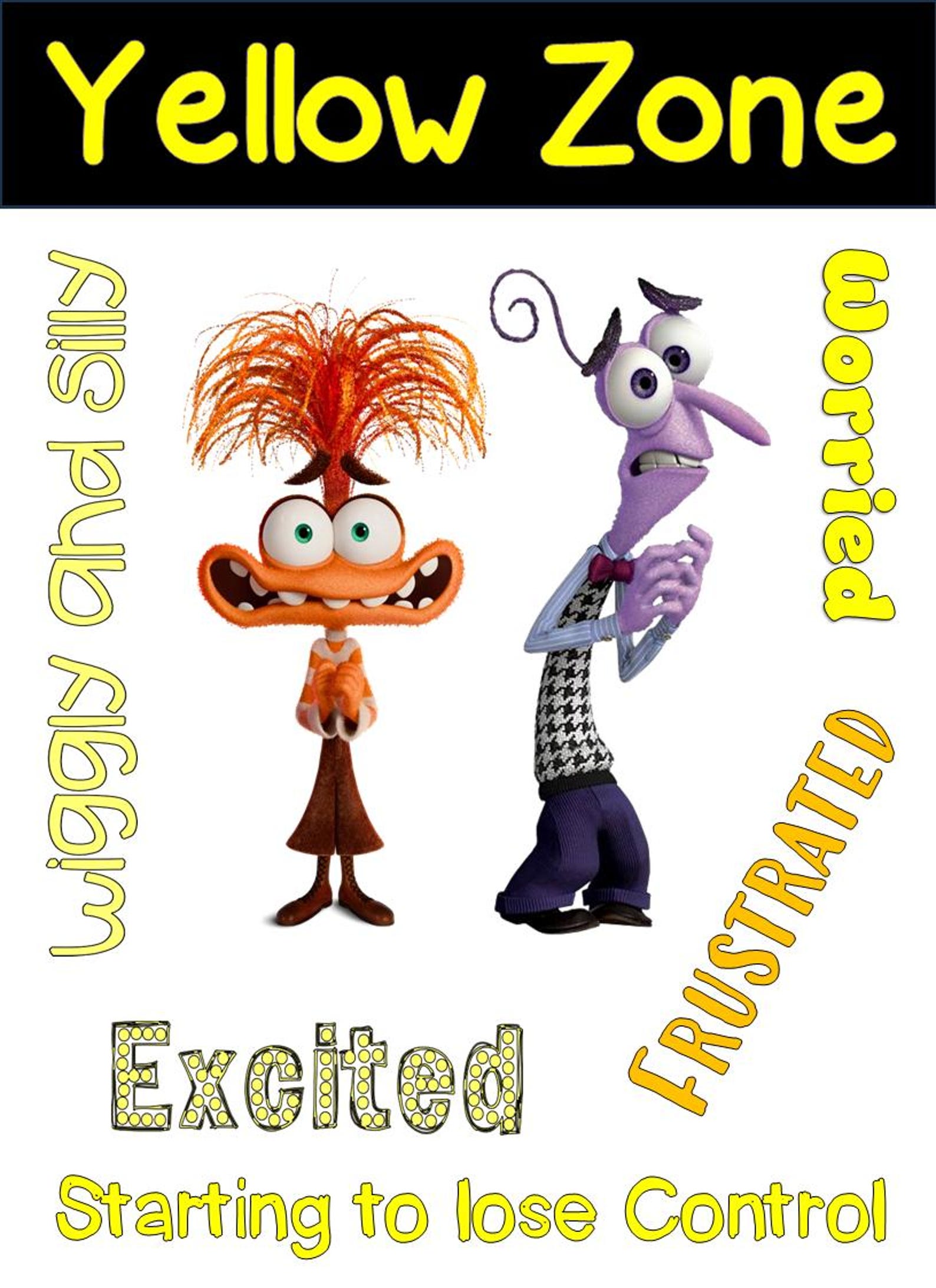 Zones Emotions Posters V.2 - Inside Out Characters - Etsy