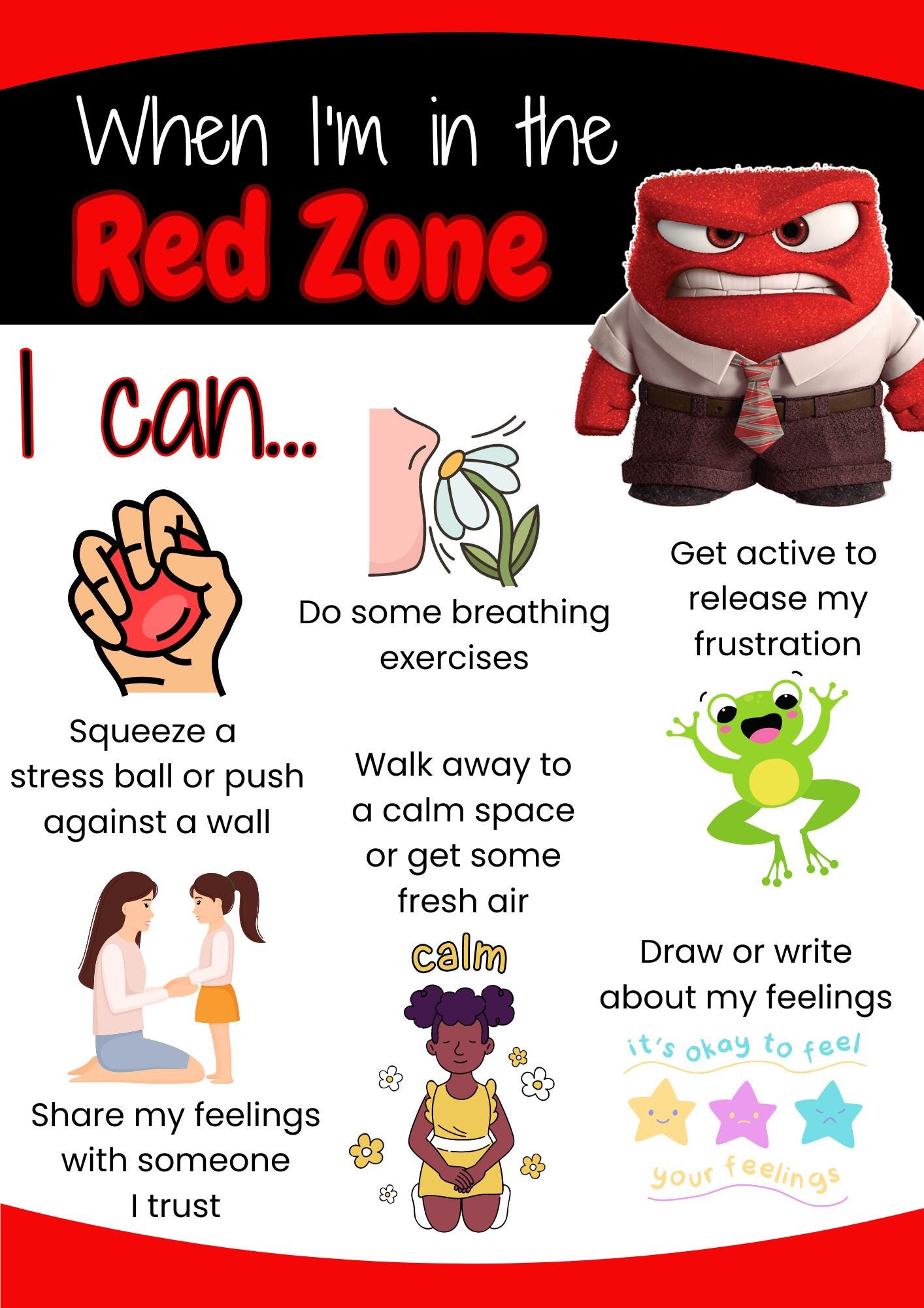 Zones Toolkit - Posters & Cards - Managing Emotions - Etsy
