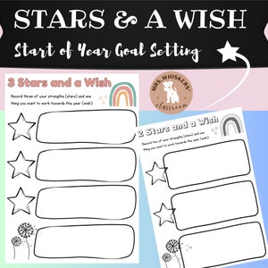Stars & a Wish Writing Goal Setting First Week Back - Etsy