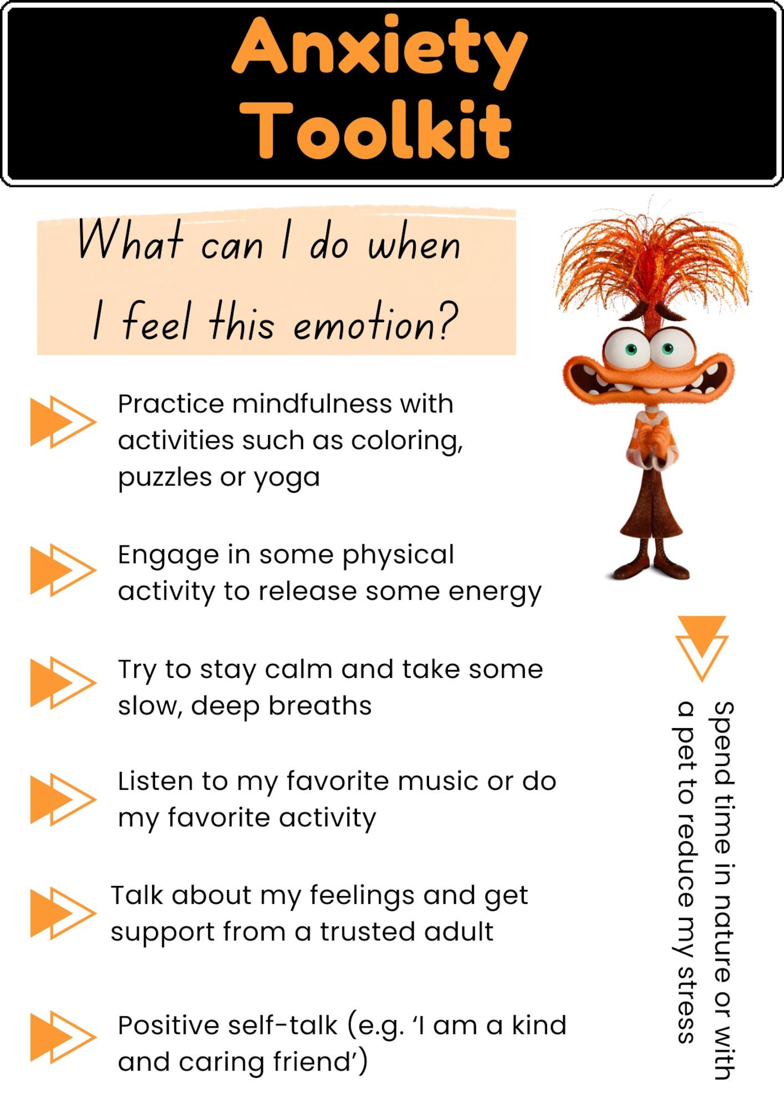 Inside Out 2 Posters - Emotional Toolkit - Emotional Regulation - Etsy