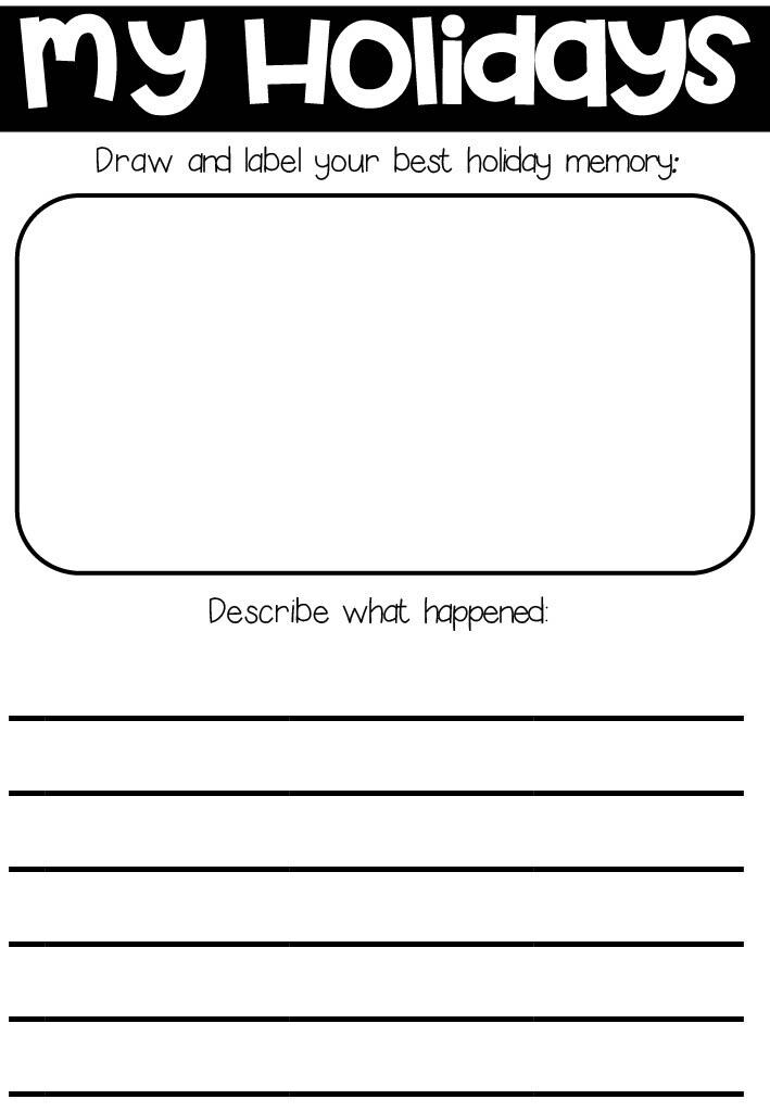 Holiday Recount Templates Back to School - Etsy