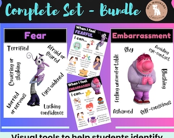 Inside Out Movies - Identifying Emotions and Behaviours - Poster BUNDLE ...