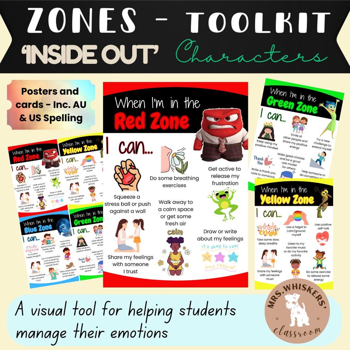 Zones Toolkit - Posters & Cards - Managing Emotions - Etsy