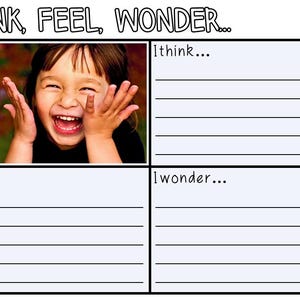 Visual Writing Prompts - Thinking Stems - Feelings and Emotions - Etsy