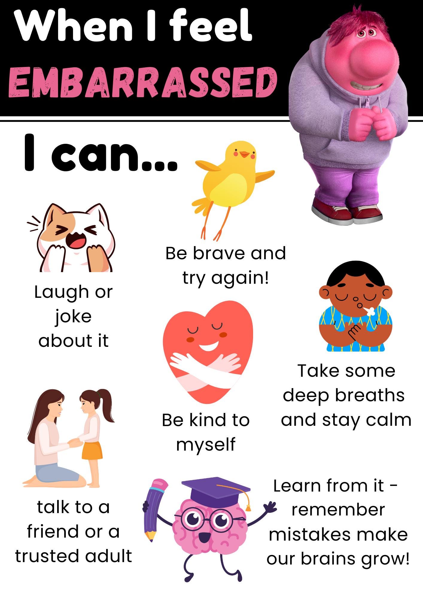 Inside Out Movies Identifying and Coping With Emotions Poster BUNDLE - Etsy