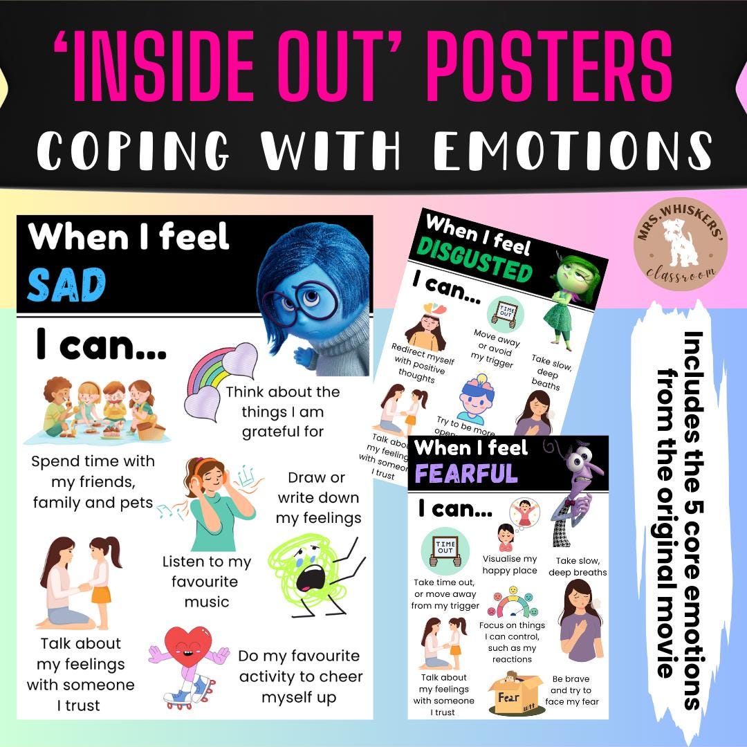 Inside Out Posters - Original Movie - Coping With Emotions - Emotional ...
