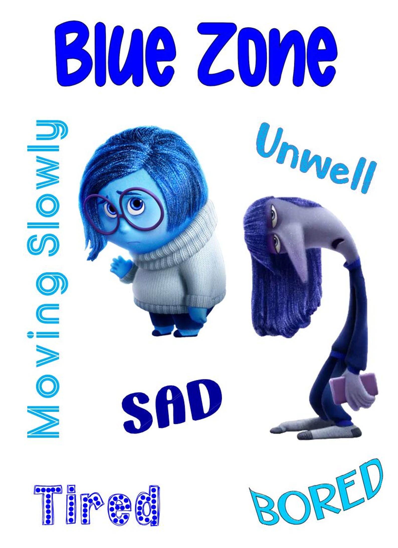 Zones Emotions Posters V.2 - Inside Out Characters - Etsy