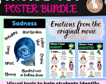 Inside Out 2 Posters - Identifying Emotions & Coping Skills - BUNDLE - Etsy