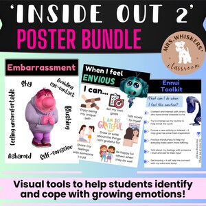 Inside Out 2 Posters - Identifying Emotions & Coping Skills - BUNDLE - Etsy
