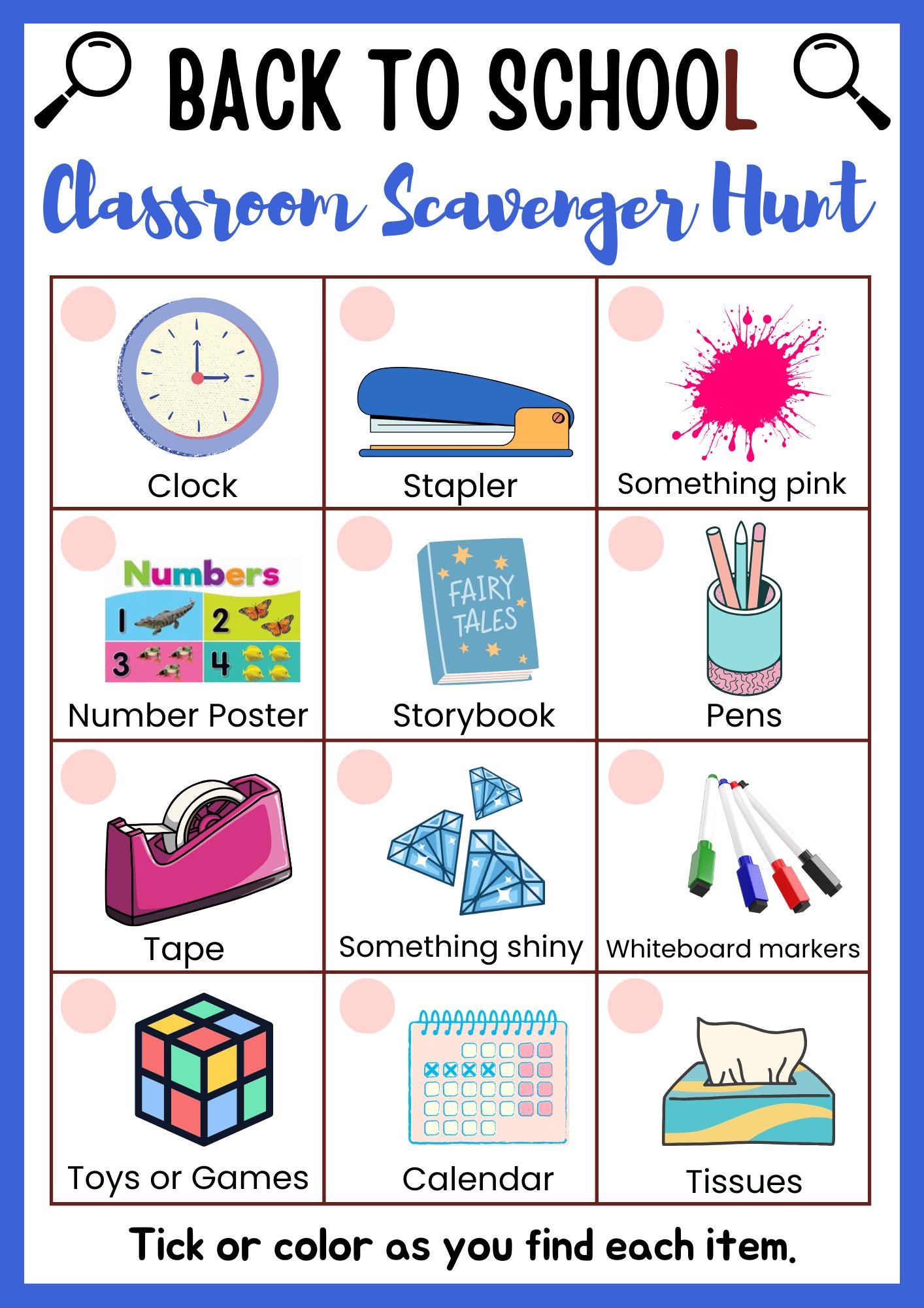 Back to School - Scavenger Hunts - Classroom - Math - Etsy