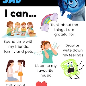 Inside Out Posters - Identifying Emotions & Coping Skills - BUNDLE - Etsy