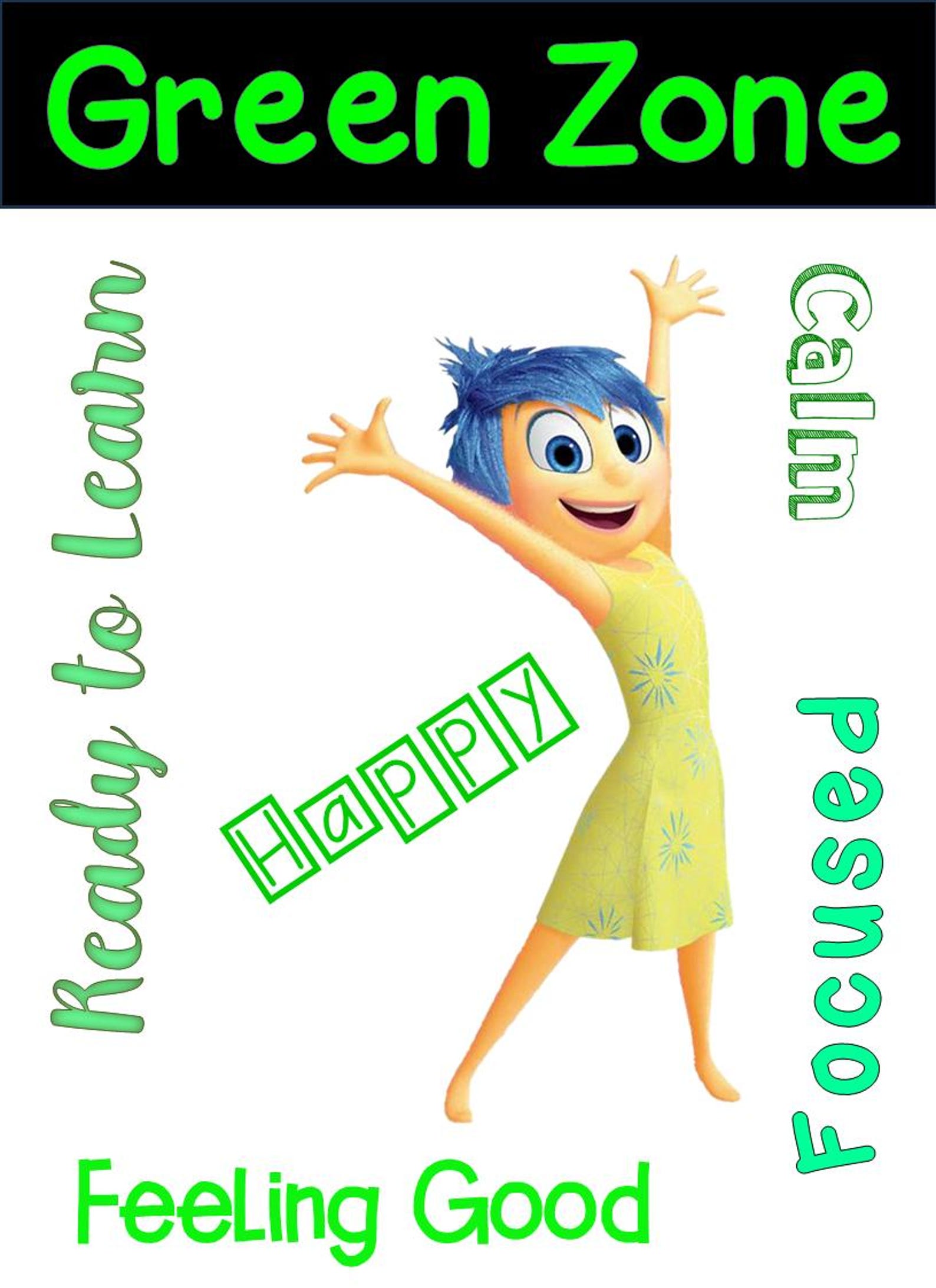 Zones Emotions Posters V.2 - Inside Out Characters - Etsy