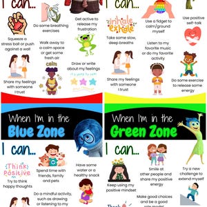 Zones Toolkit - Posters & Cards - Managing Emotions - Etsy