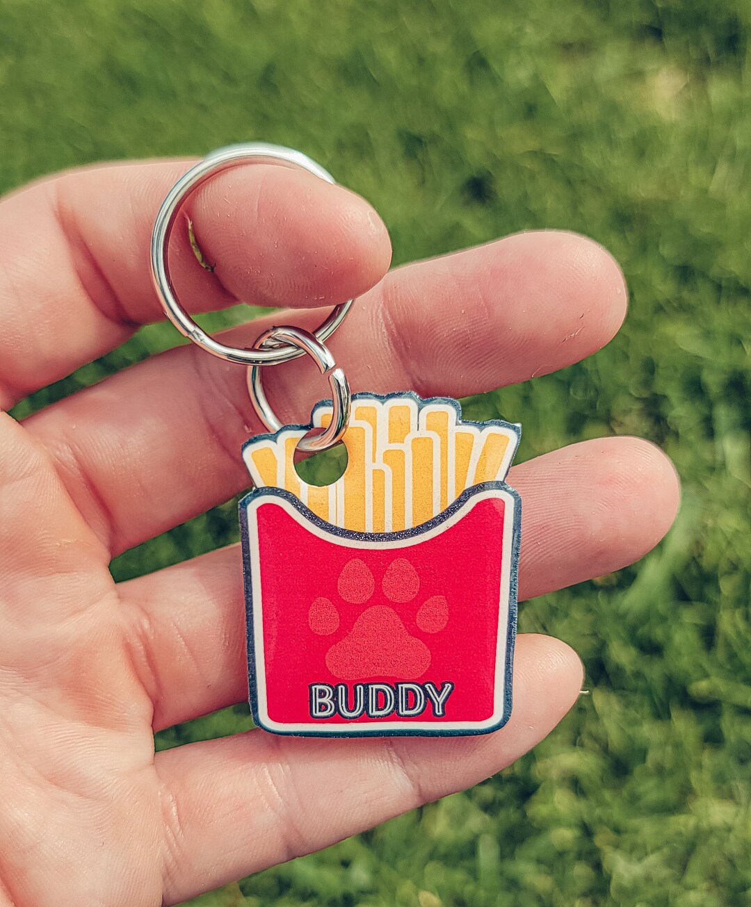 Custom French Fries Shaped Dog Tag - Etsy