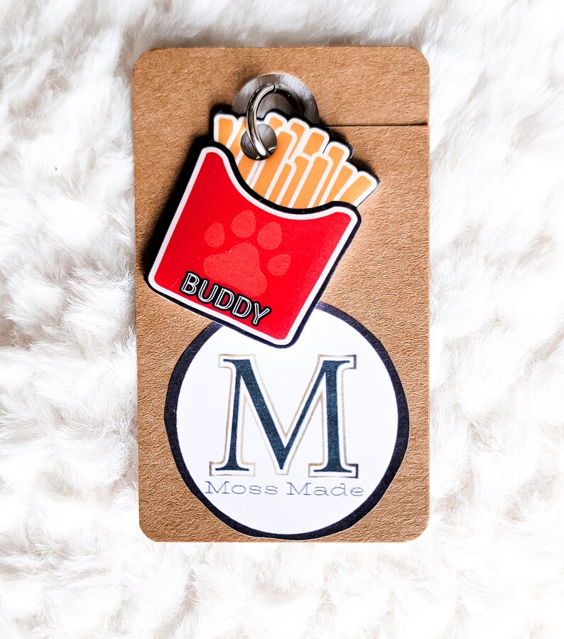 Custom French Fries Shaped Dog Tag - Etsy