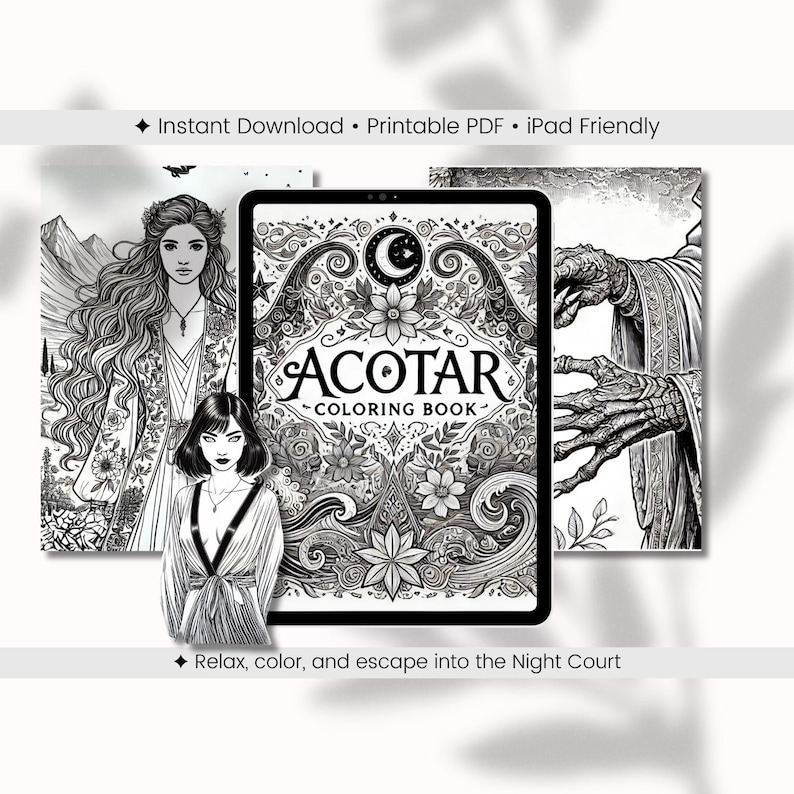 ACOTAR Coloring Book: Velaris Night Court Fantasy Art (digital Download ...
