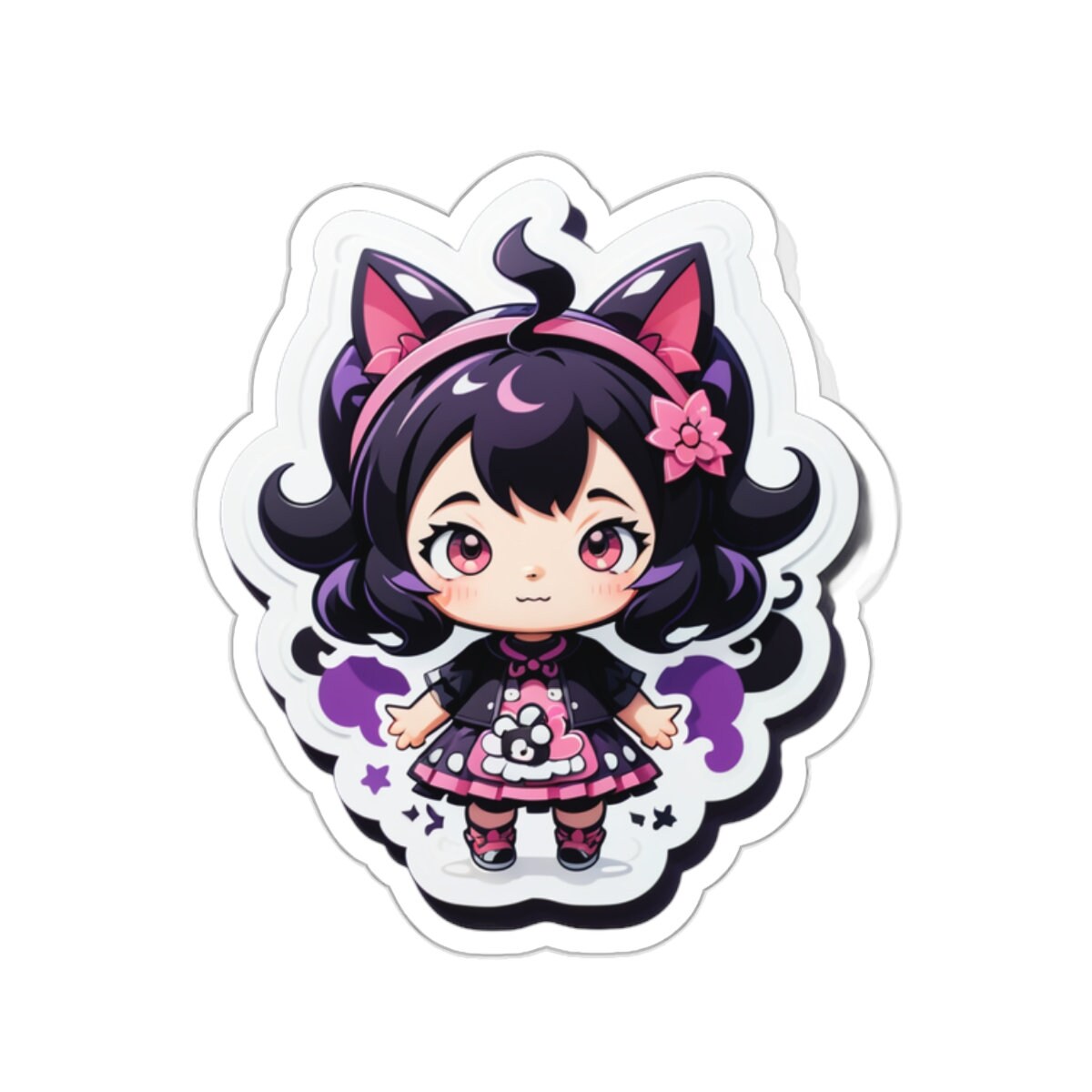 Baby Kuromi Sticker Cute Kuromi Decal Kawaii Sanrio Vinyl Sticker ...