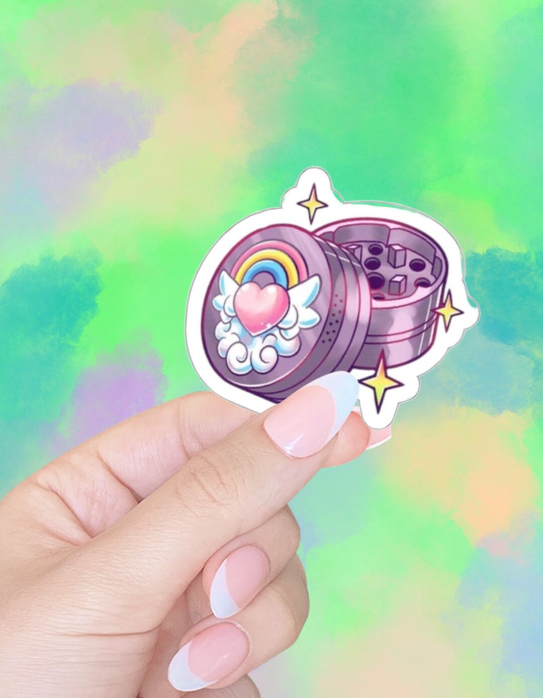 420 Rainbow Grinder Sticker, Sticker for Laptops, Sticks for Kindle ...