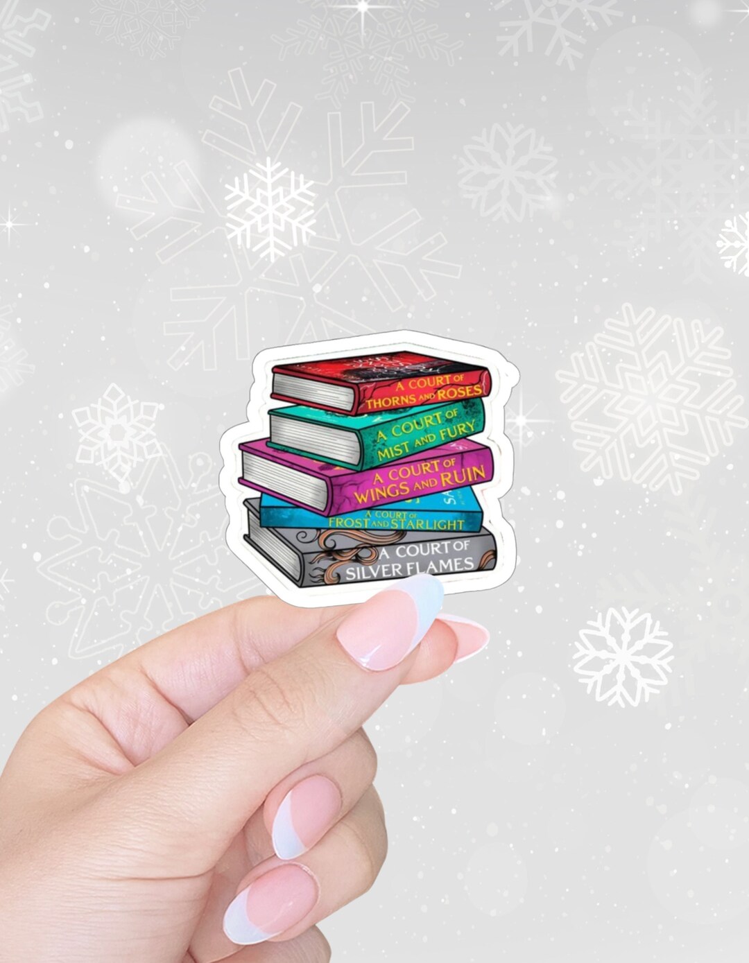 ACOTAR Book Stack Sticker, Sarah J Maas, Stickers for Book Lovers ...