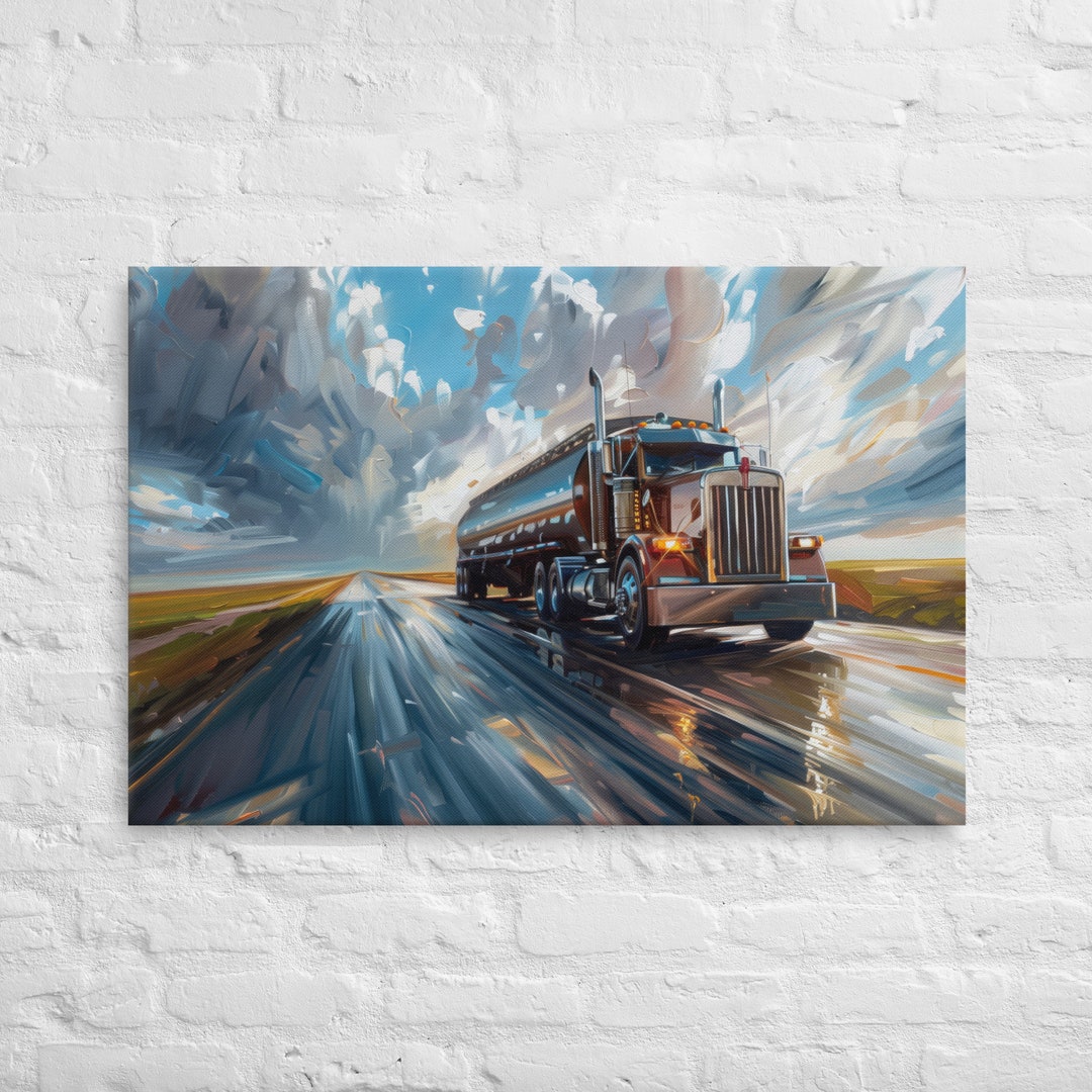 Texas Tanker Trails: Oil Truck Illustrations - Etsy