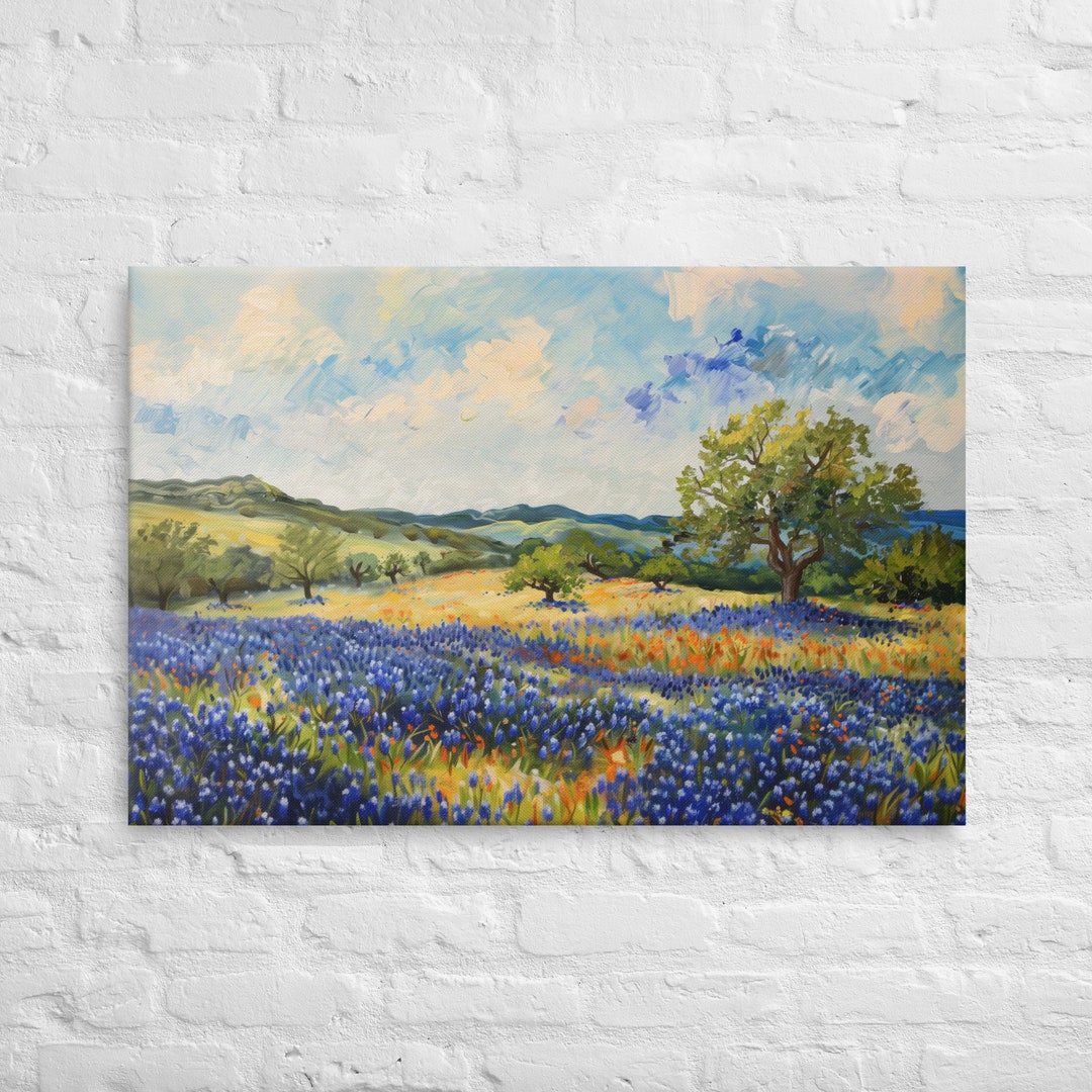 Bluebonnet Bliss: Captivating Texas Hill Country Landscape - Etsy