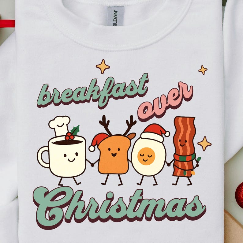 Christmas Breakfast Clipart PNG | Kawaii Holiday Design (digital ...