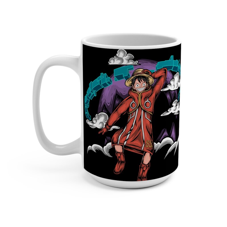 One Piece Anime Monkey D. Luffy Egg Head Island Arc Coffee Mug Gift ...