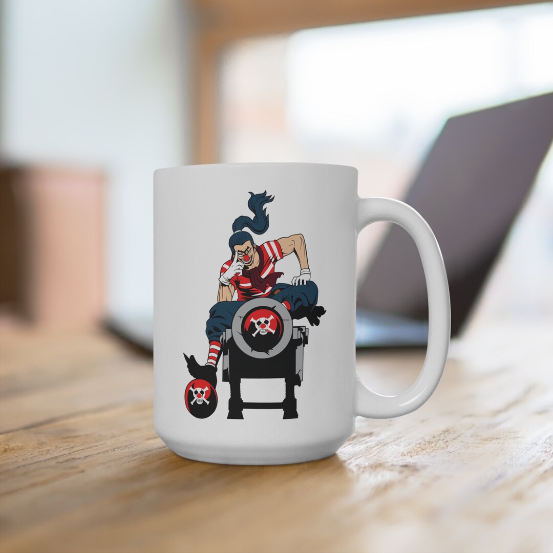 Cool Buggy the Clown One Piece Anime Coffee Mug, Seven Warlords Four ...