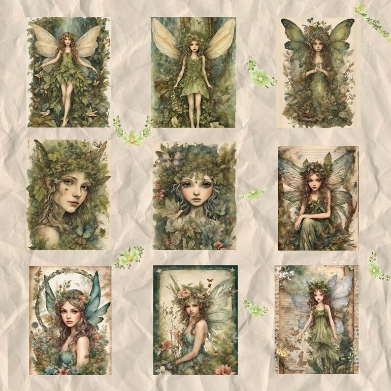 Fairy Forest Junk Journal Printable Papers. Digital Download. Fairy ...