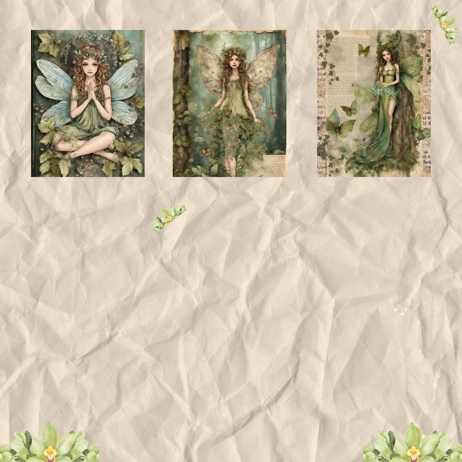 Fairy Forest Junk Journal Printable Papers. Digital Download. Fairy ...