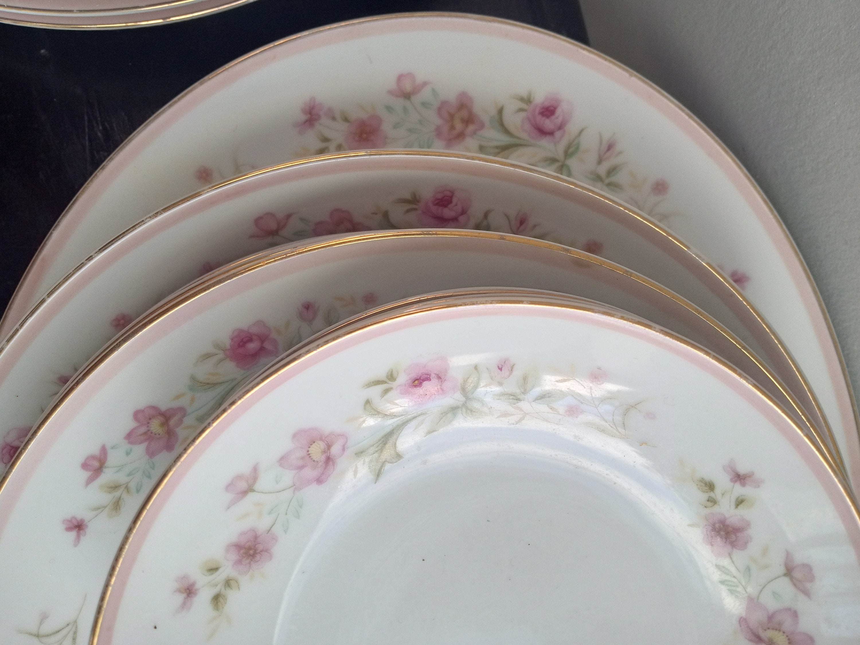 Rare Find Unique Vintage Dinnerware Set for Five Fine China Set GRANT ...