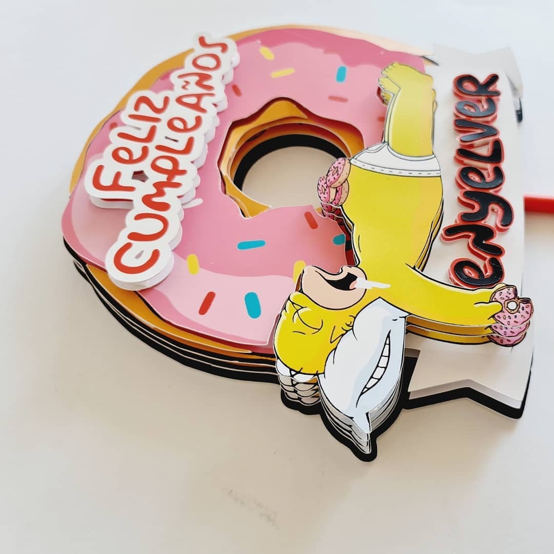 The Simpsons Cake Topper Homer Party Birthday Customizable - Etsy