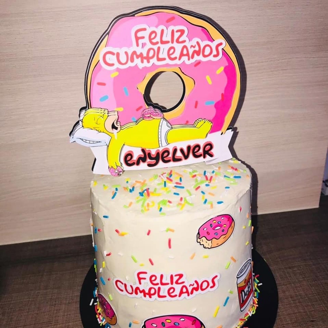 The Simpsons Cake Topper Homer Party Birthday Customizable - Etsy