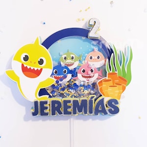 Baby Shark Cake Topper Fish Ocean Customizable - Etsy