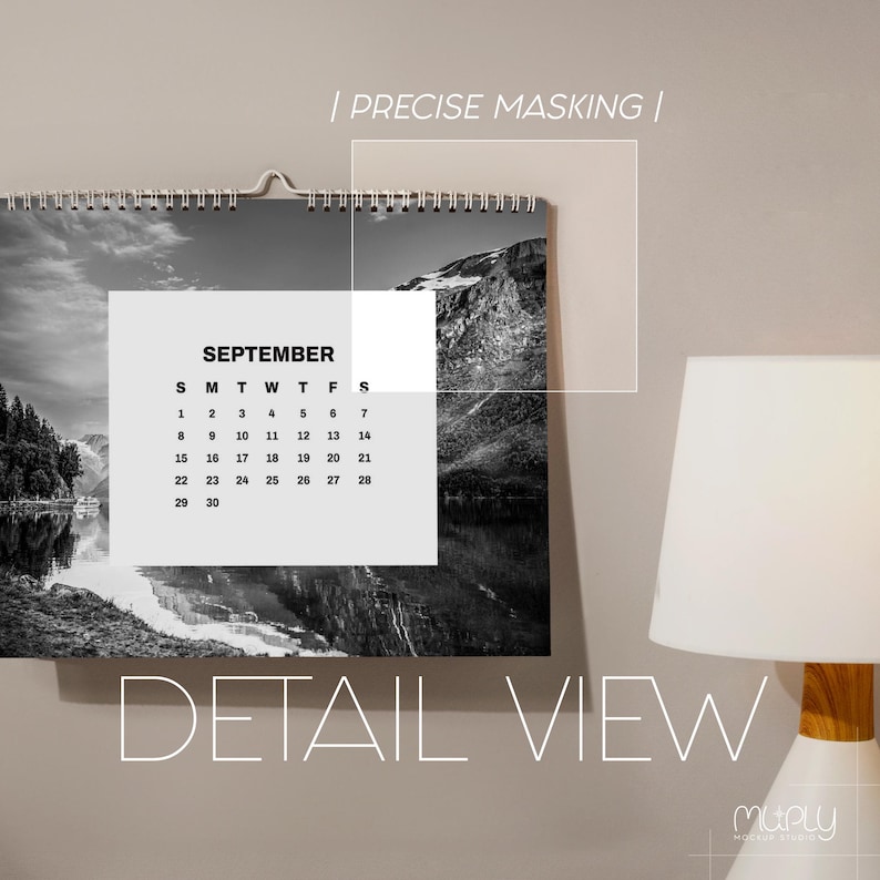 Calendar Mockup Horizontal Size | Calendar With Office Elements ...