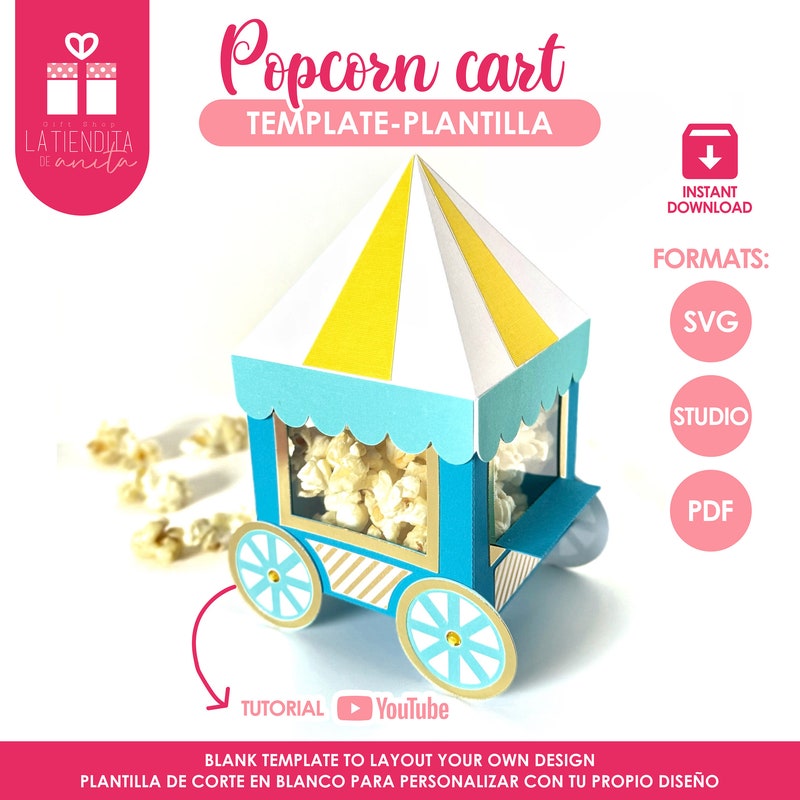 Pink Popcorn Box - Etsy