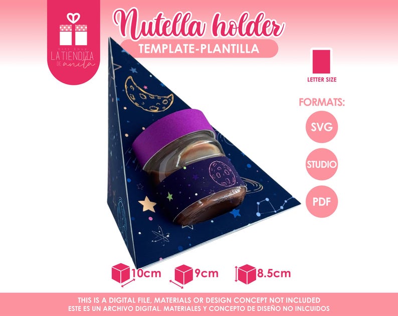 Nutella Box Template, Candy Holder for Party Favors (digital Download ...