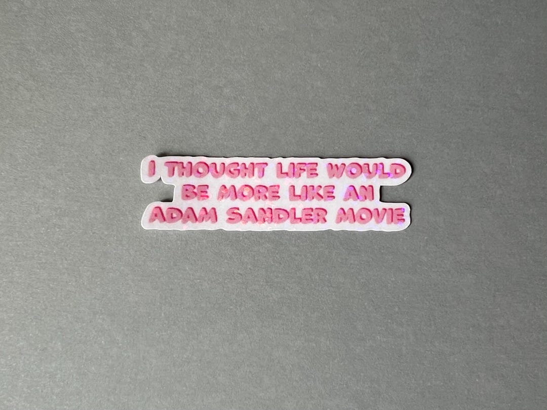 Holographic Sticker, Adam Sandler Sticker, Pink Sticker - Etsy
