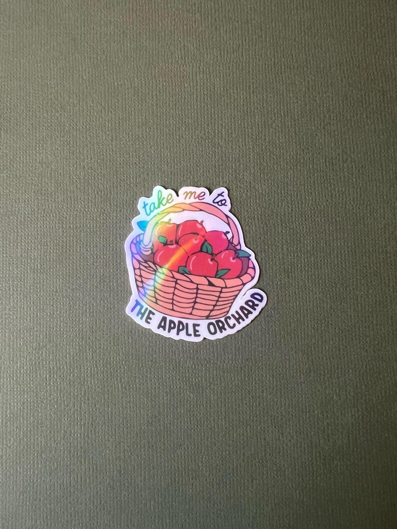 Apple Orchard Holographic Sticker - Etsy