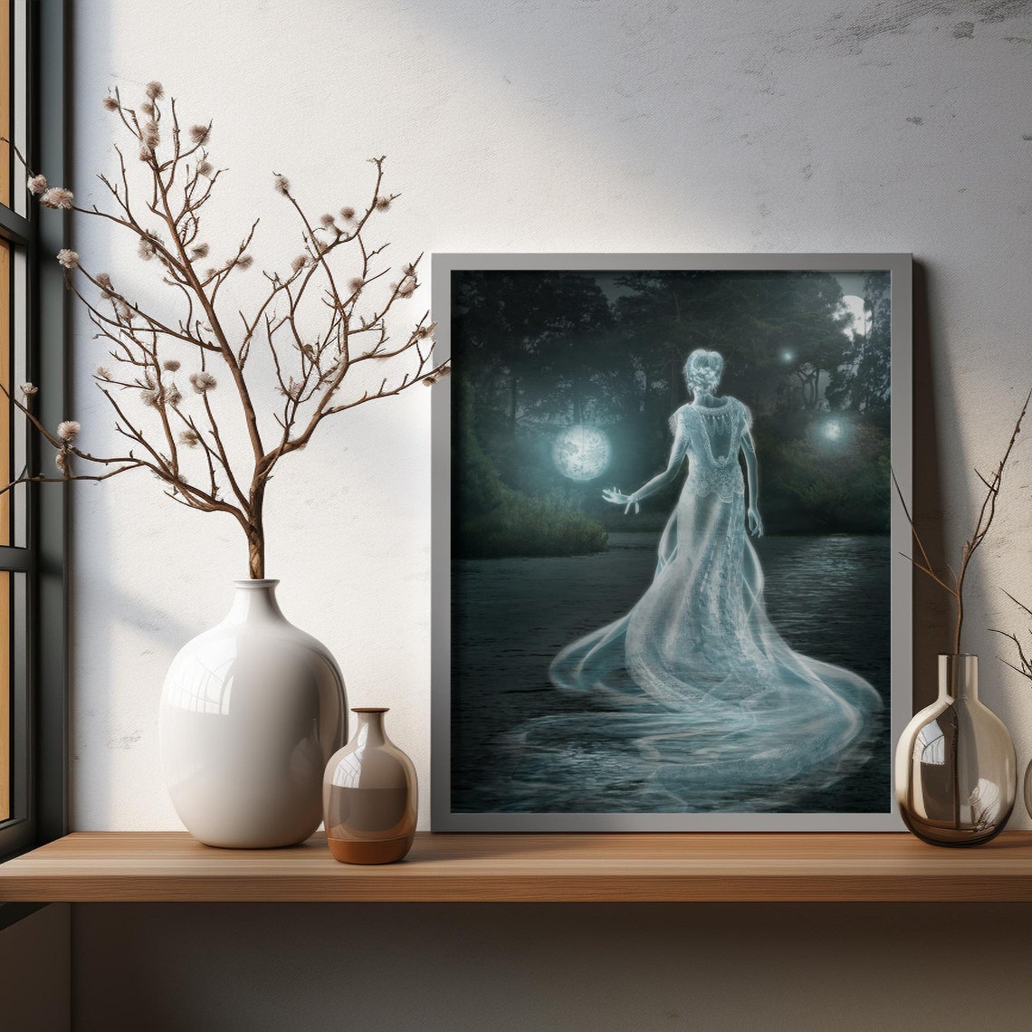 Will O' the Wisp Pop-surreal Print Gothic Home Decor Dark Academia Art ...