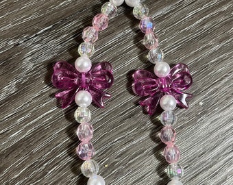 Pink Bow Phone Charm - Etsy