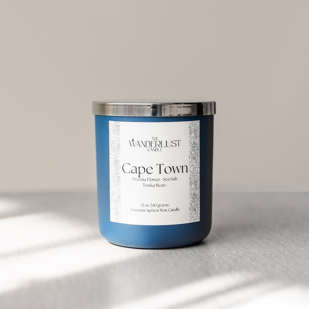 Cape Town, South Africa Handmade Scented Minimalist Coconut Apricot Wax ...