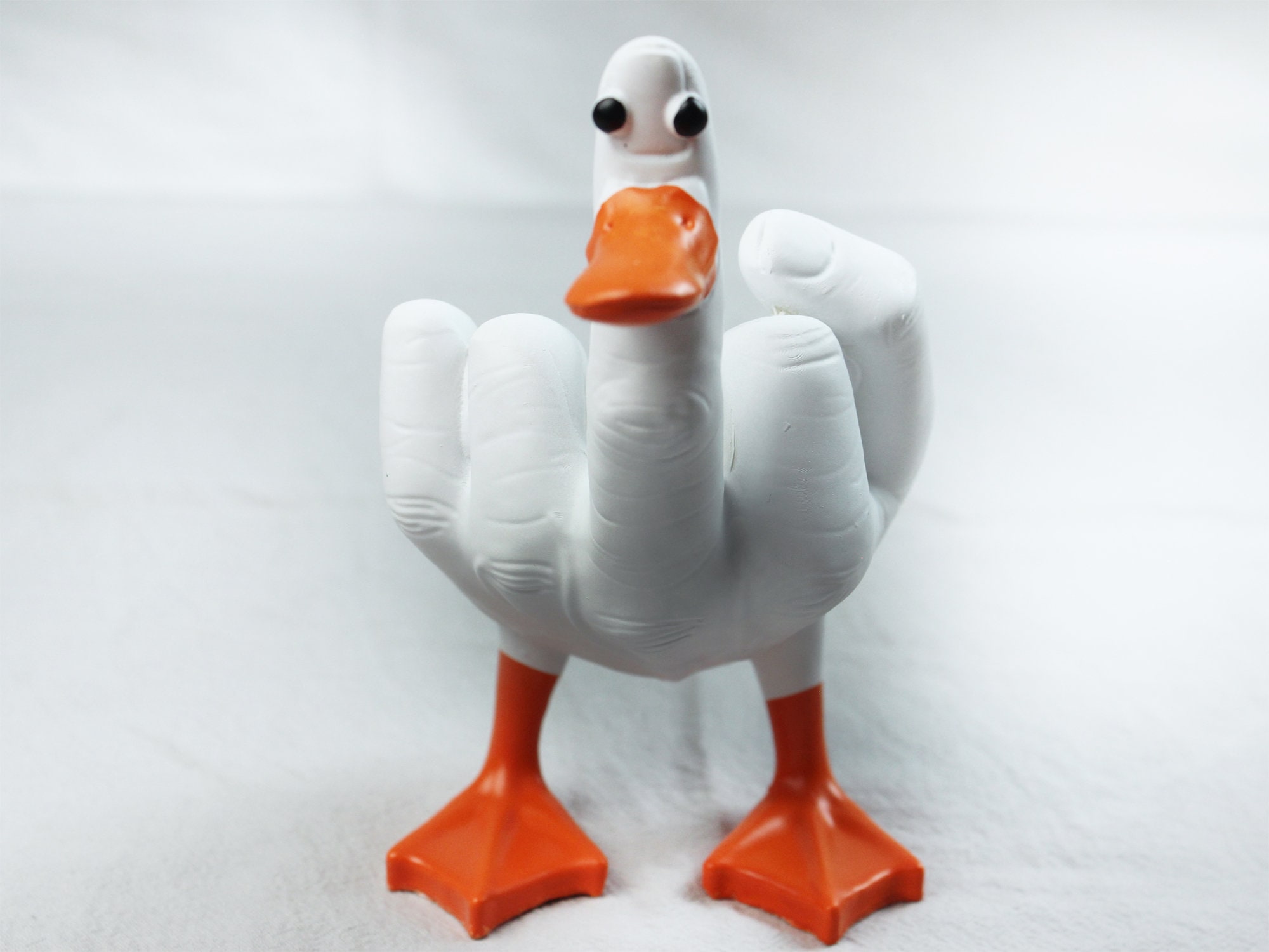 Middle Finger Duck Resin Statue Duck You Spoof Desktop Decoration - Etsy