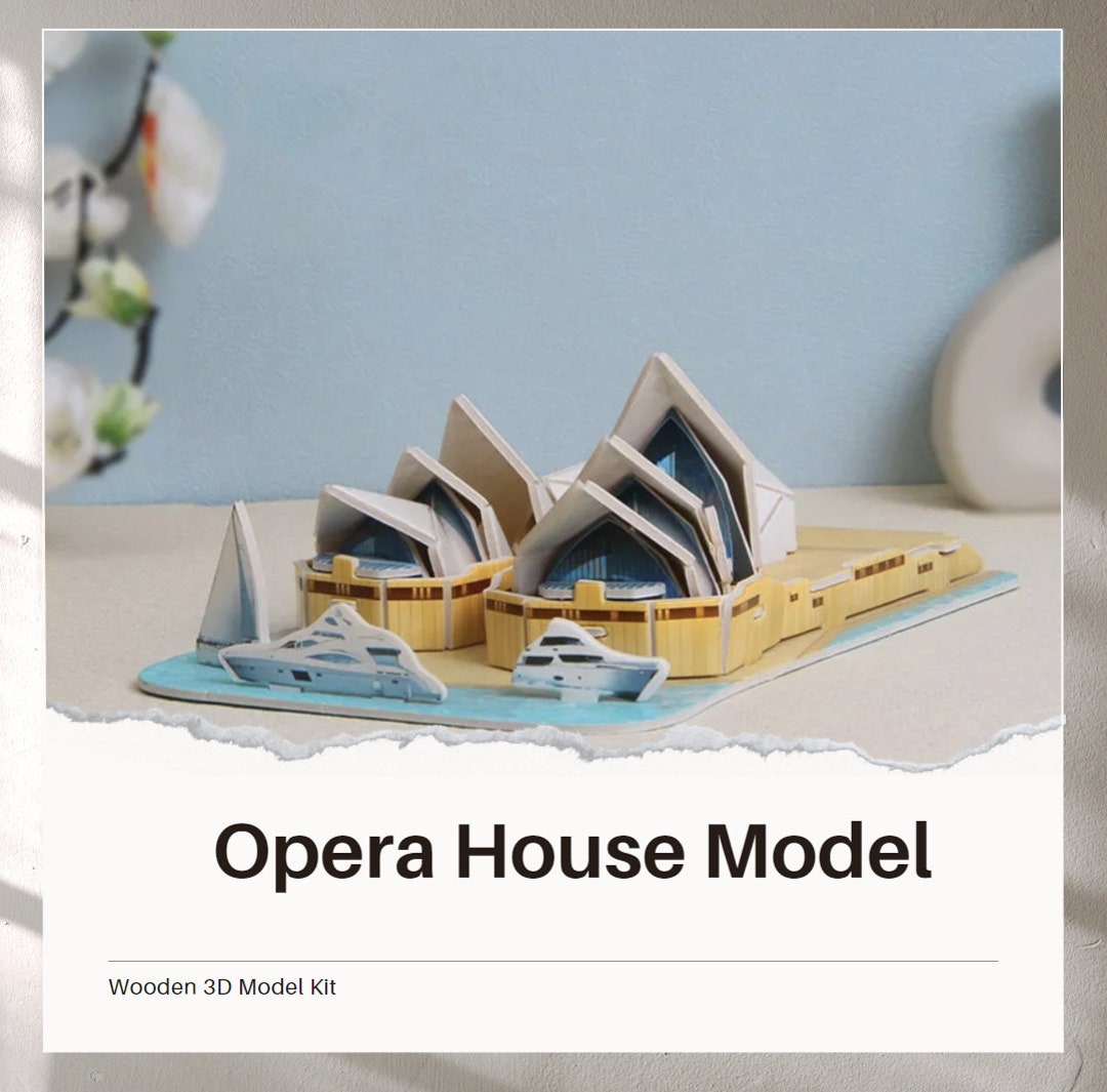 Opera House 3D Model Kit, 3D Wooden Model Puzzle, Jig Saw Puzzle - Etsy