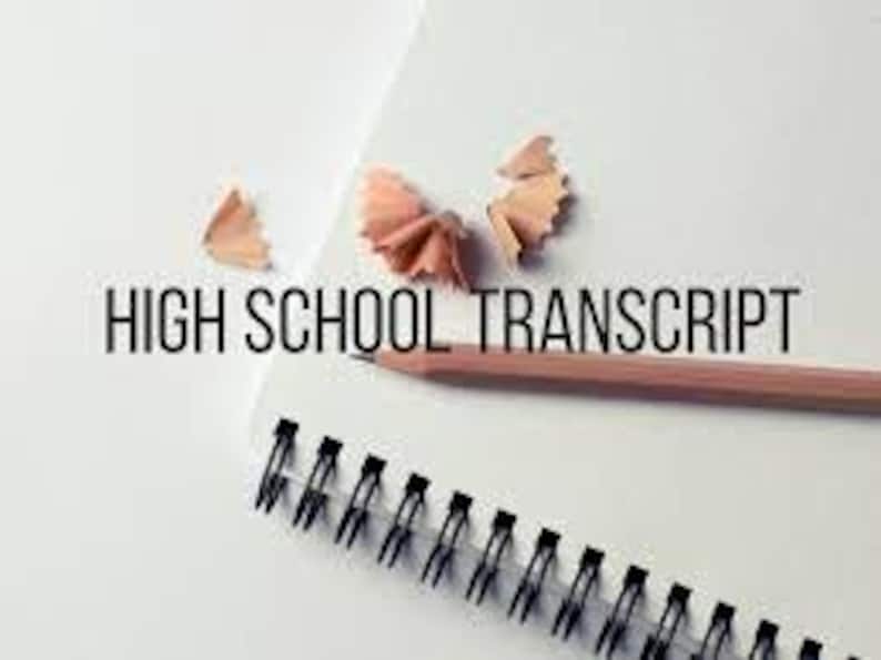 High School Transcript - Etsy