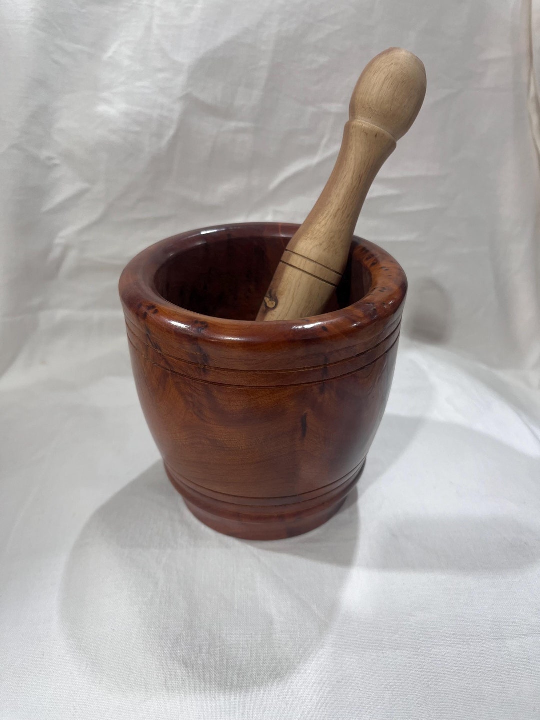 Handmade Moroccan Wood Masher for Spices & Herbs Rustic Kitchen Tool ...
