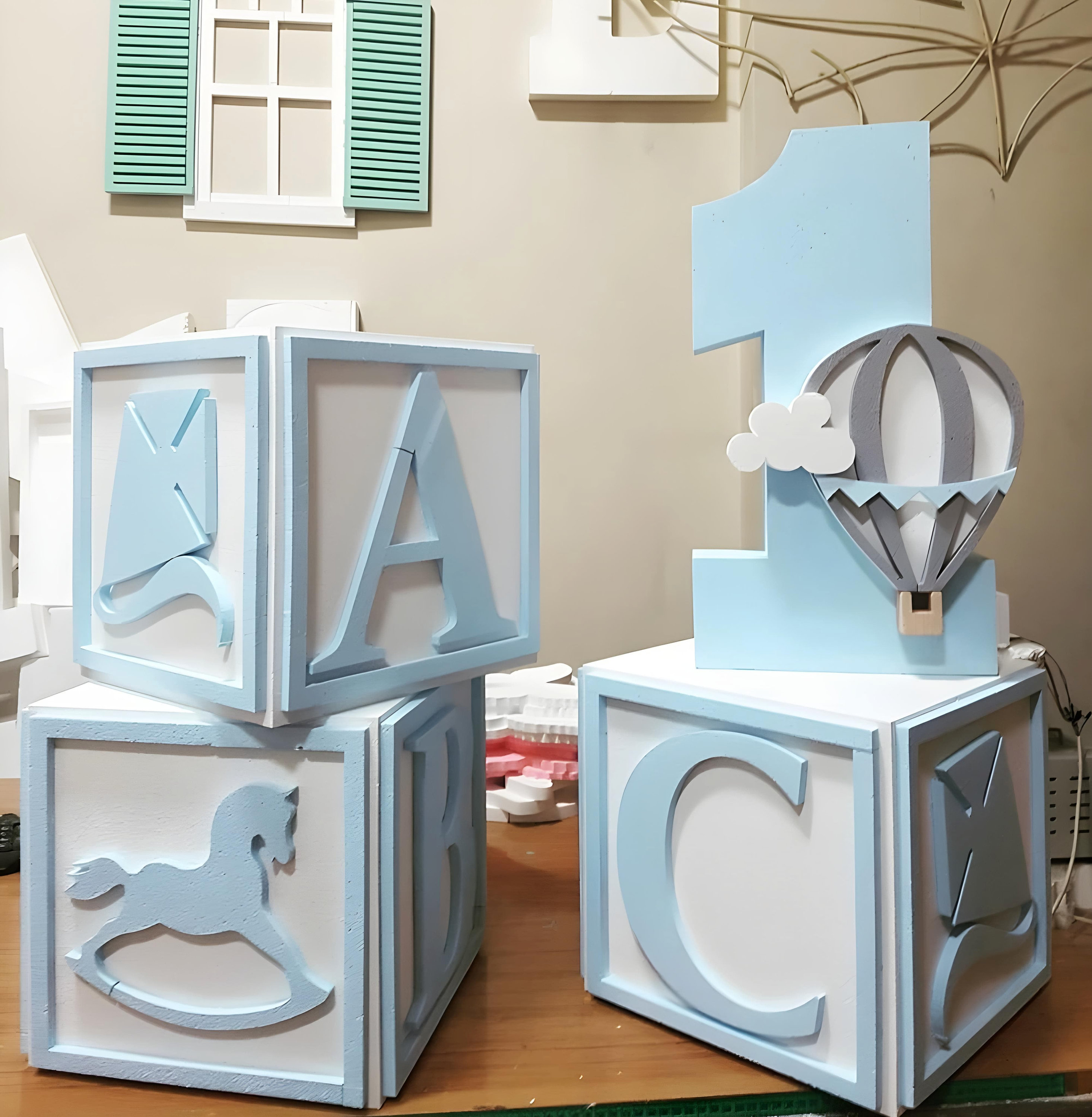 Number 1 With Hot Air Balloon Shaped Schematic for 2D, Wire Cut on ...